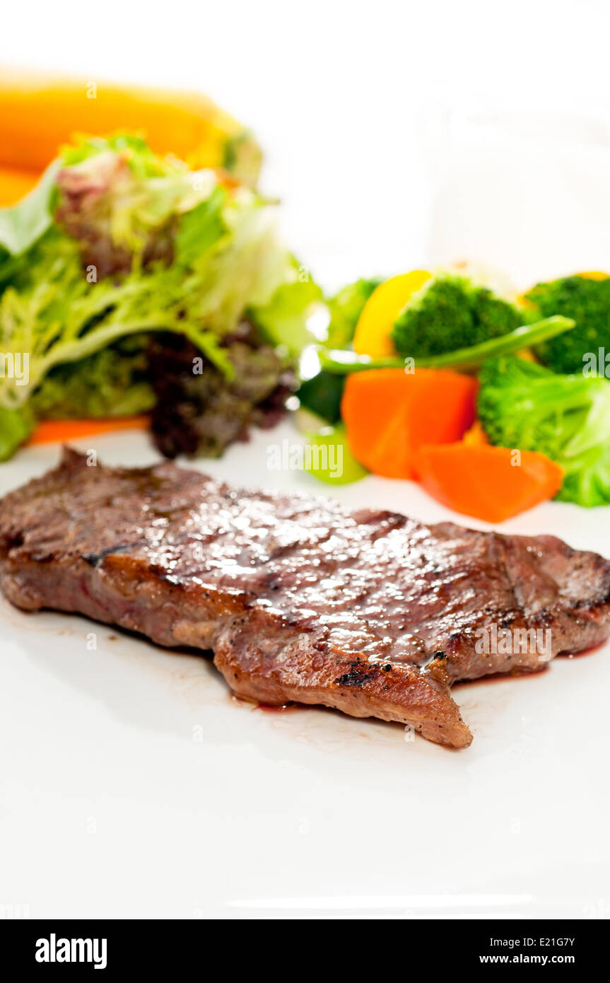 juicy BBQ grilled rib eye ,ribeye steak and vegeta Stock Photo - Alamy