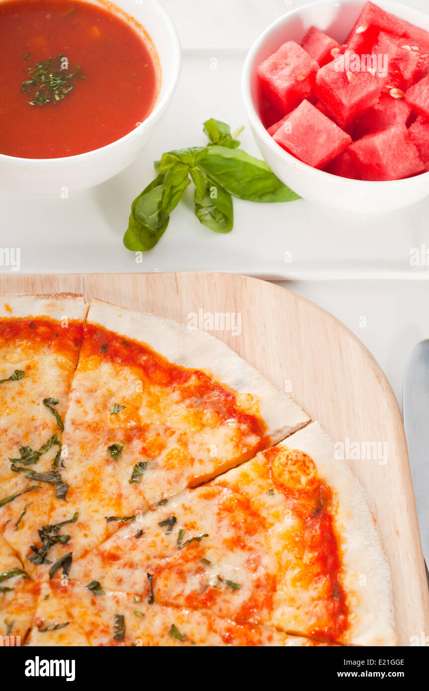 Italian original thin crust pizza Stock Photo - Alamy