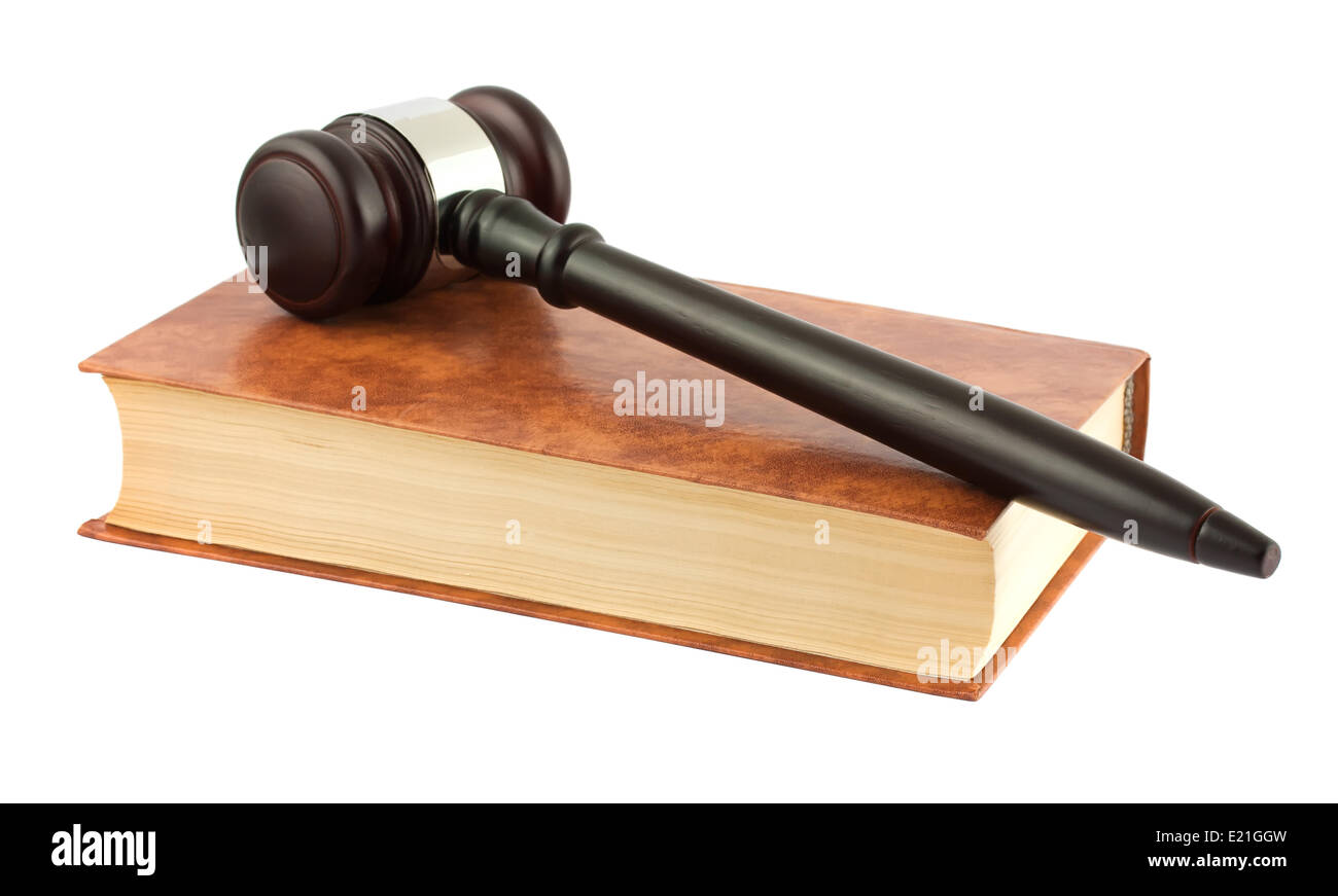 Book and gavel Stock Photo - Alamy
