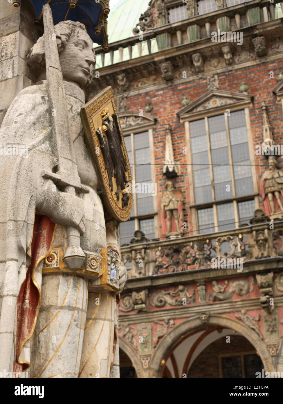 The Roland statue - Bremen Stock Photo - Alamy