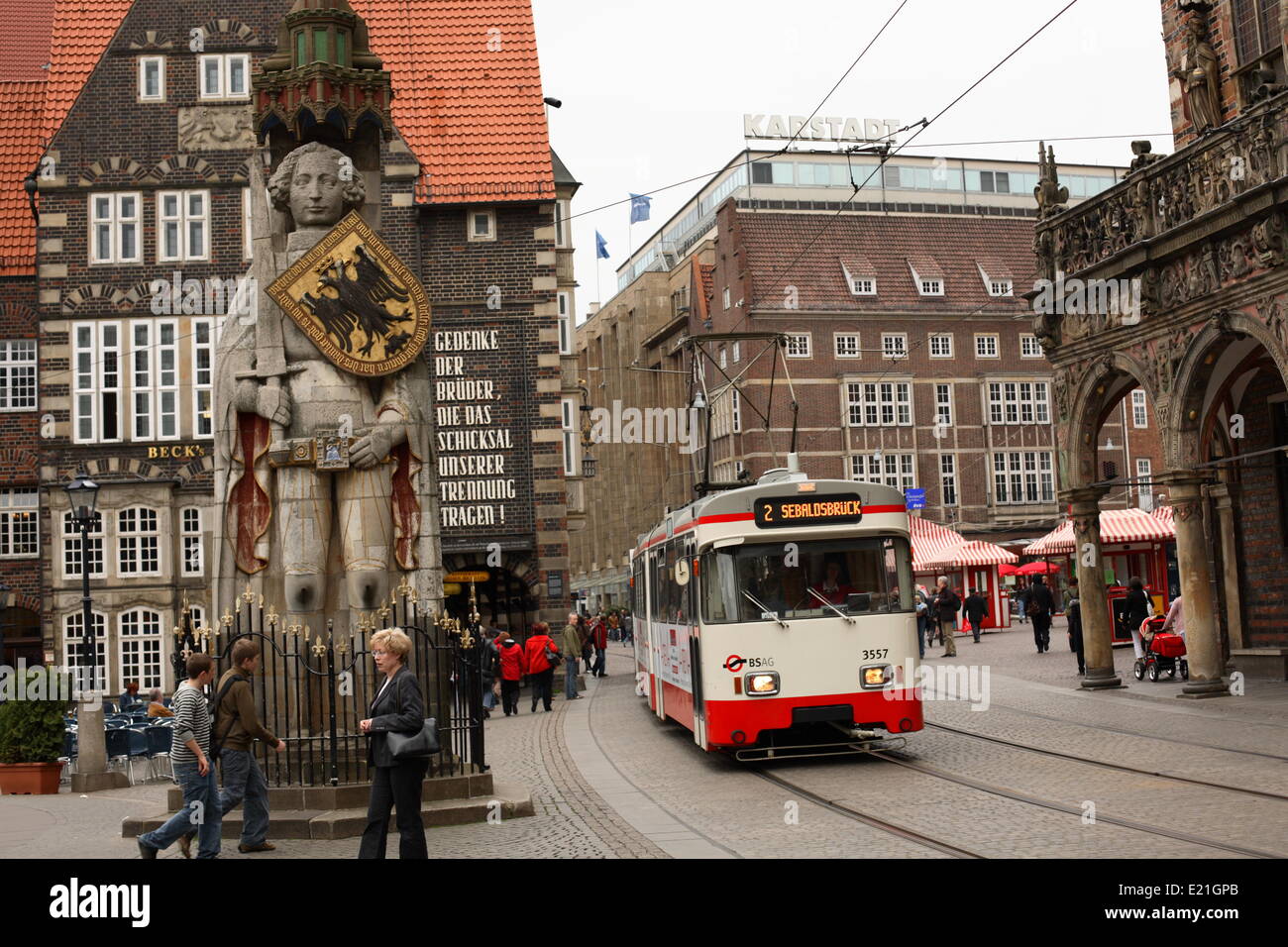 The Roland statue - Bremen Stock Photo - Alamy