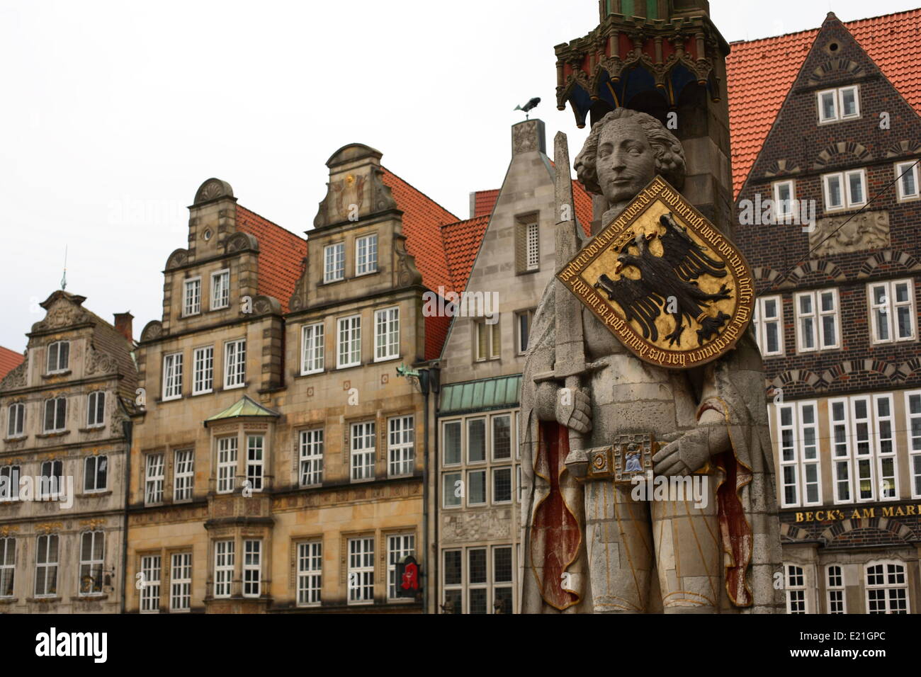 The Roland statue - Bremen Stock Photo - Alamy