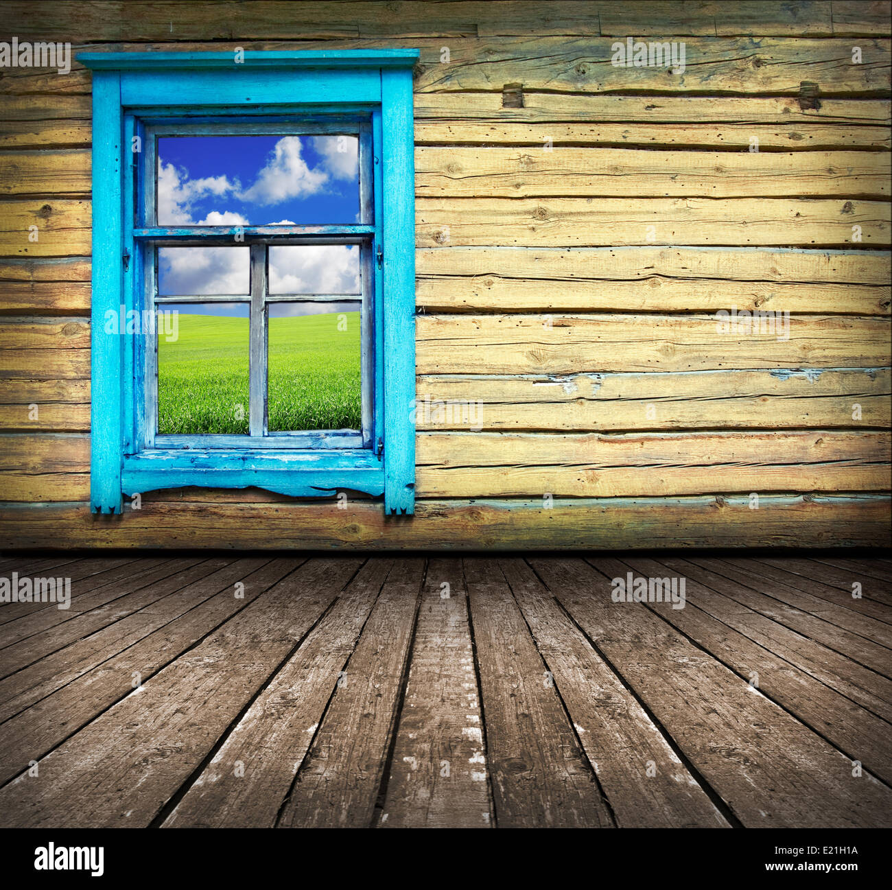 Vintage wooden window overlook hi-res stock photography and images - Alamy