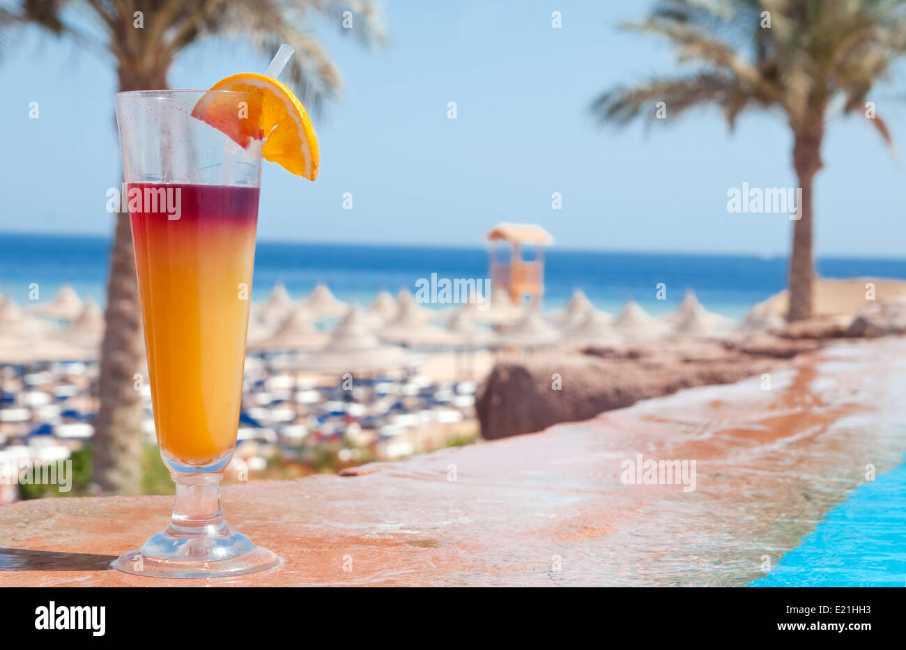 Cocktail at the pool Stock Photo - Alamy