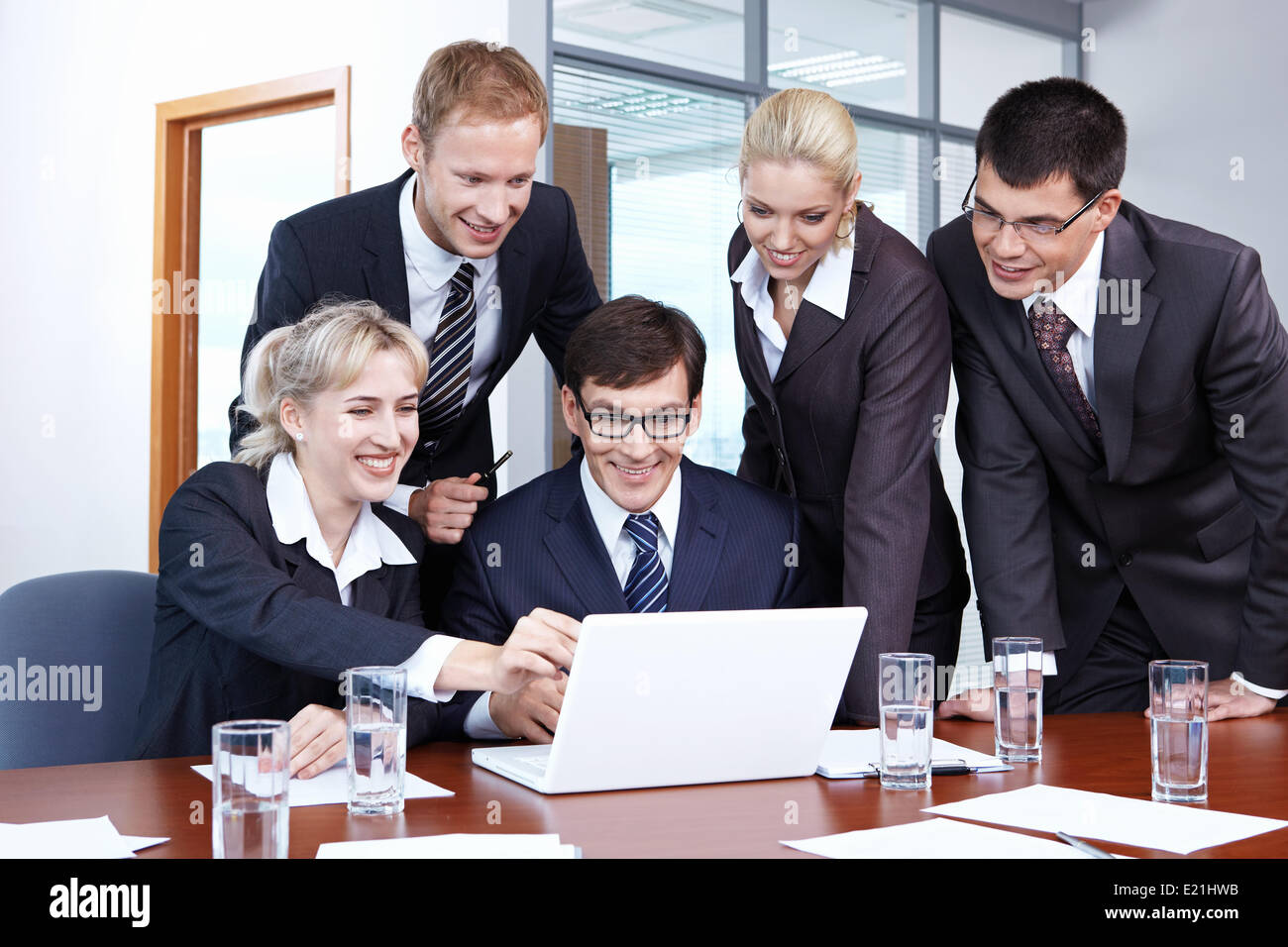 Employees in the office Stock Photo - Alamy