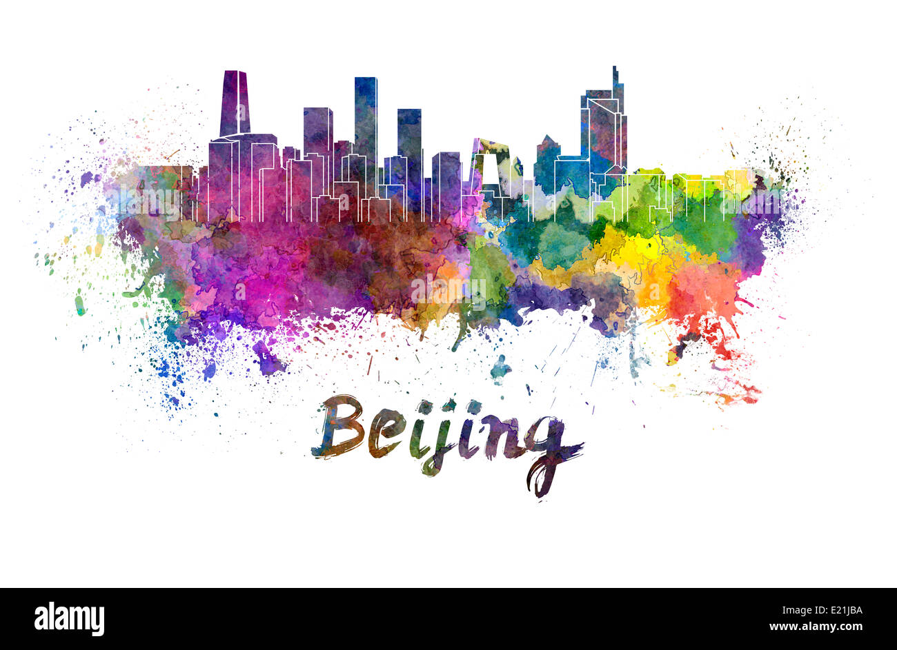 Beijing skyline Cut Out Stock Images & Pictures - Alamy