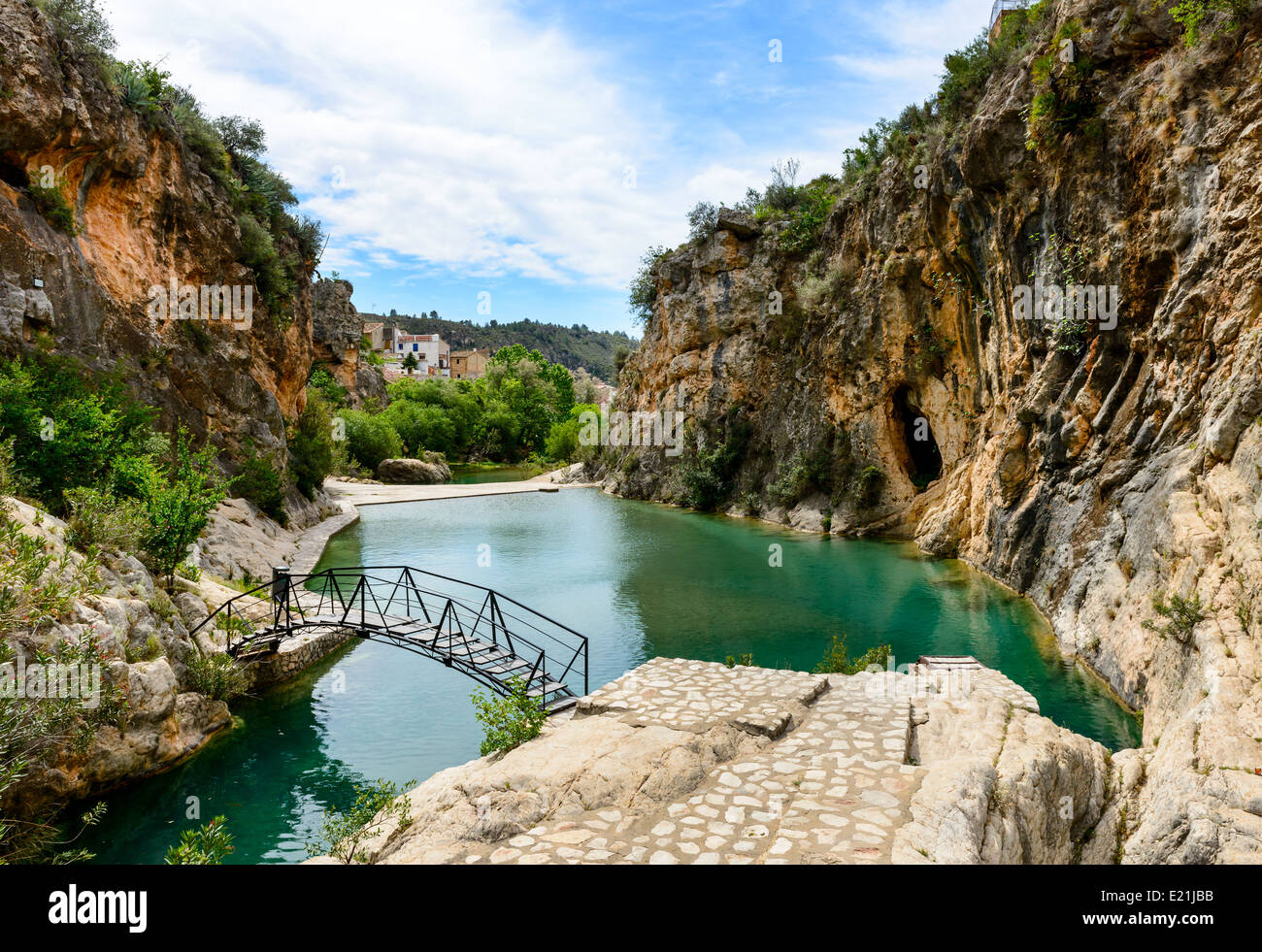 Bolbaite River and Waterfall near Ontinyent Valencia Province Spain ...