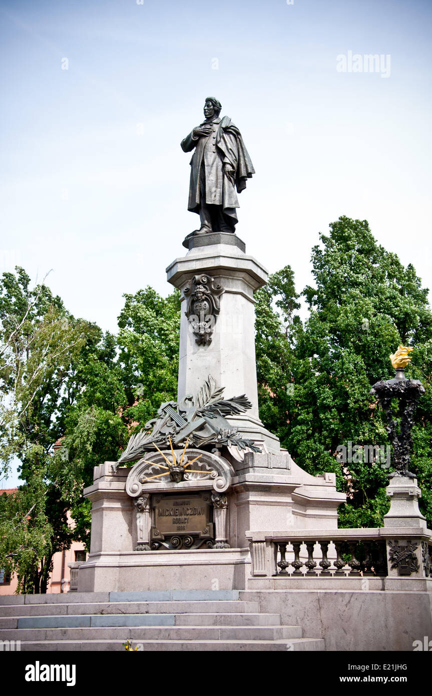 Adam mickiewicz warsaw monument hi-res stock photography and images - Alamy