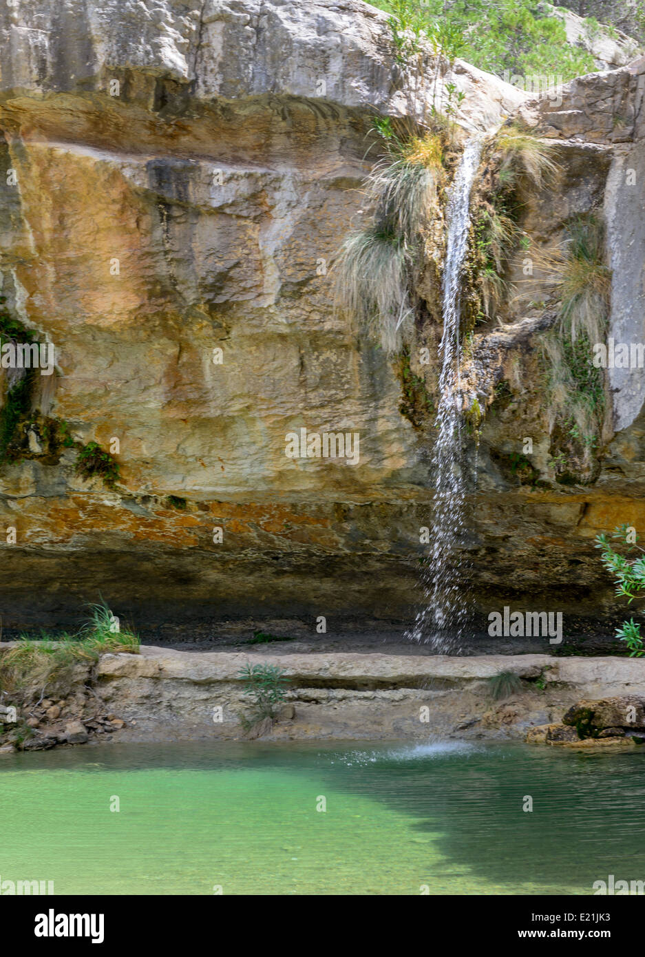 Los Charcos River and Waterfall near Ontinyent Valencia province Spain ...