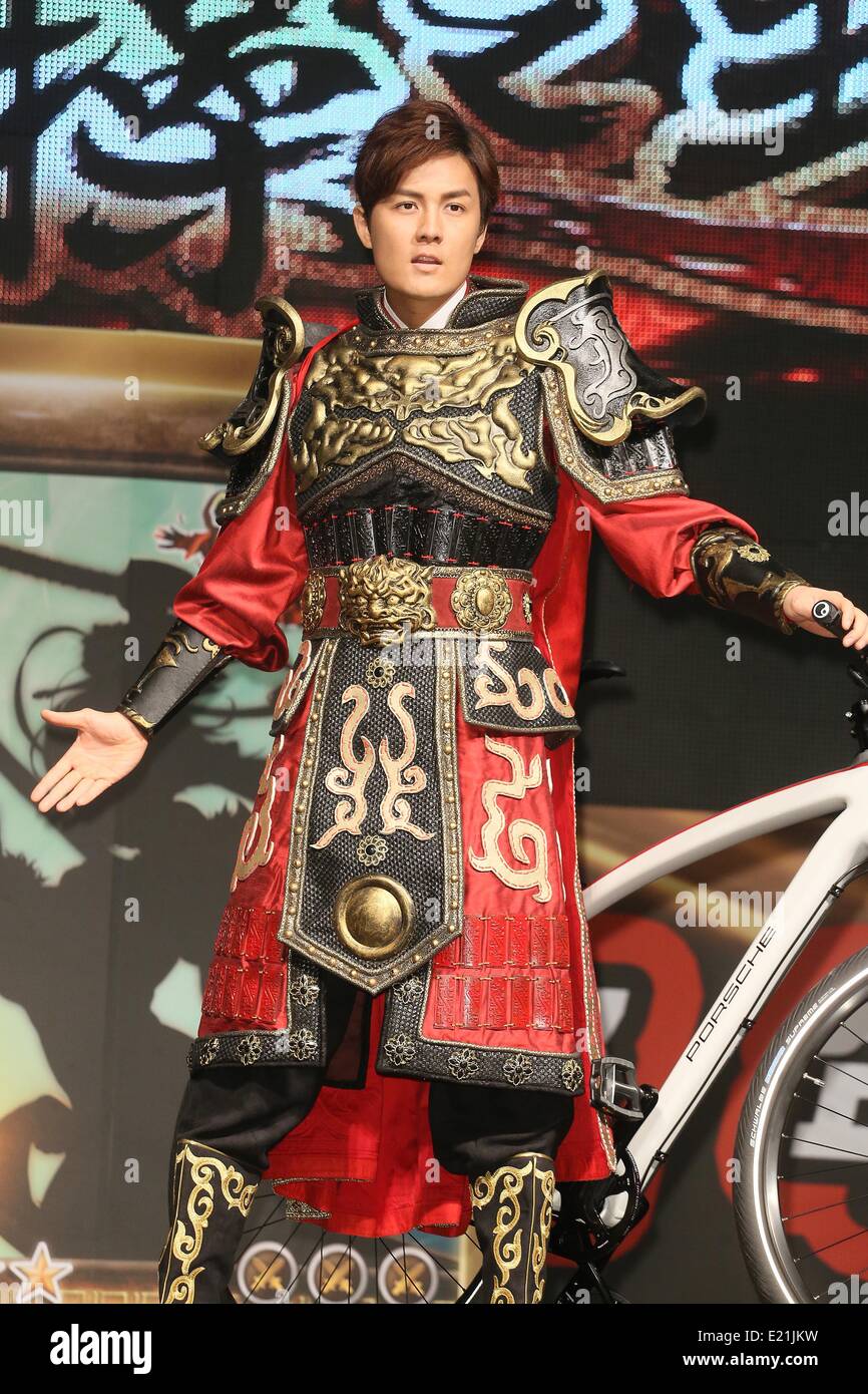Taipei, China. 11th June, 2014. Singer Kenji Wu promotes video game in ...