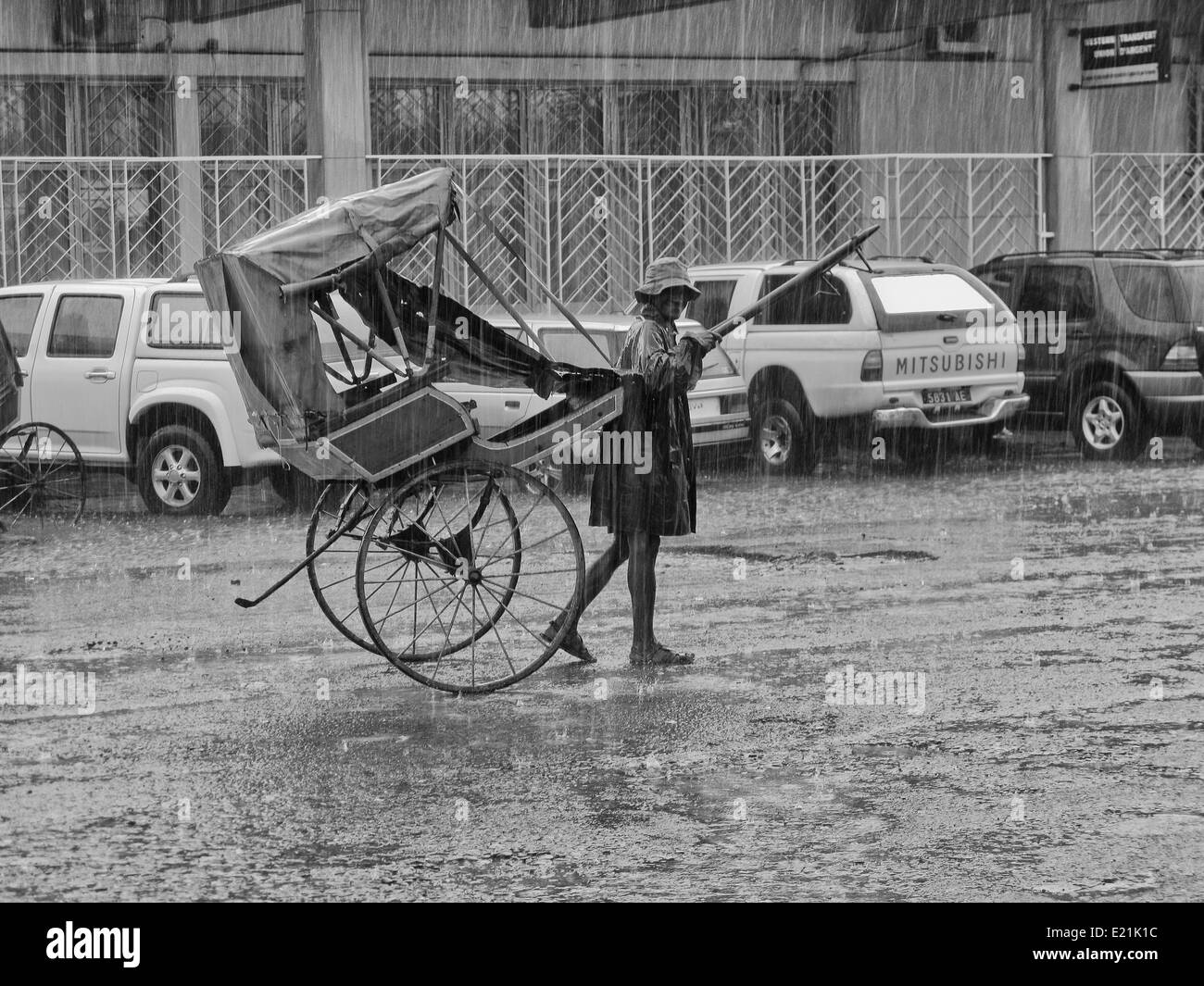 Rickshaw Black and White Stock Photos & Images - Alamy