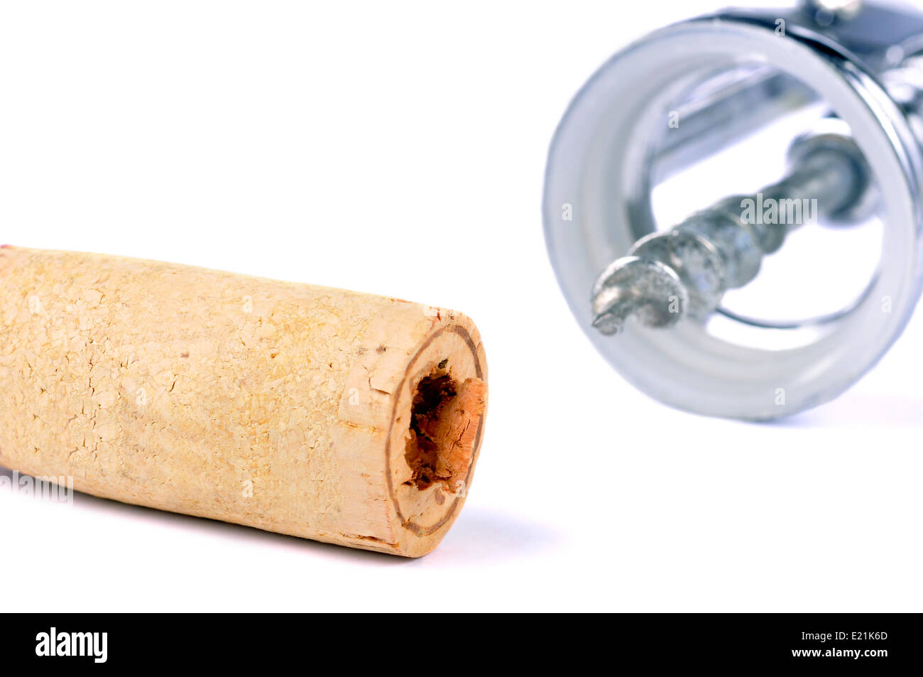 Cork and Corkscrew Stock Photo - Alamy