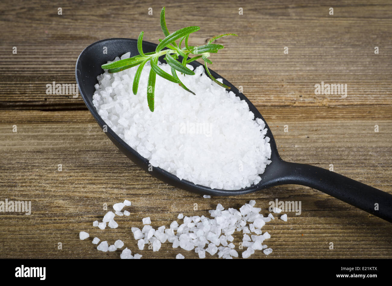 Kalahari salt roughly with thyme Stock Photo - Alamy