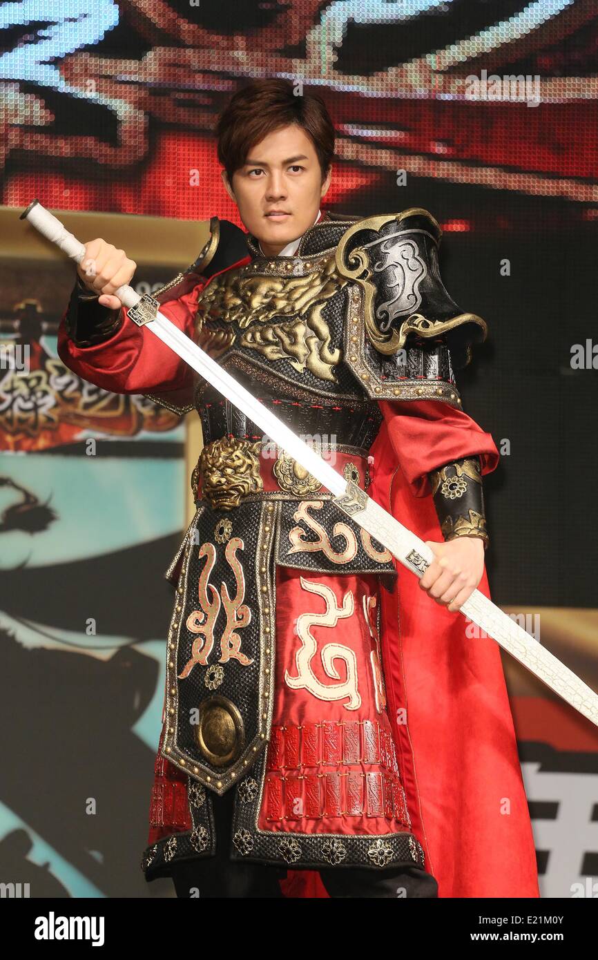 Taipei, China. 11th June, 2014. Singer Kenji Wu promotes video game in ...