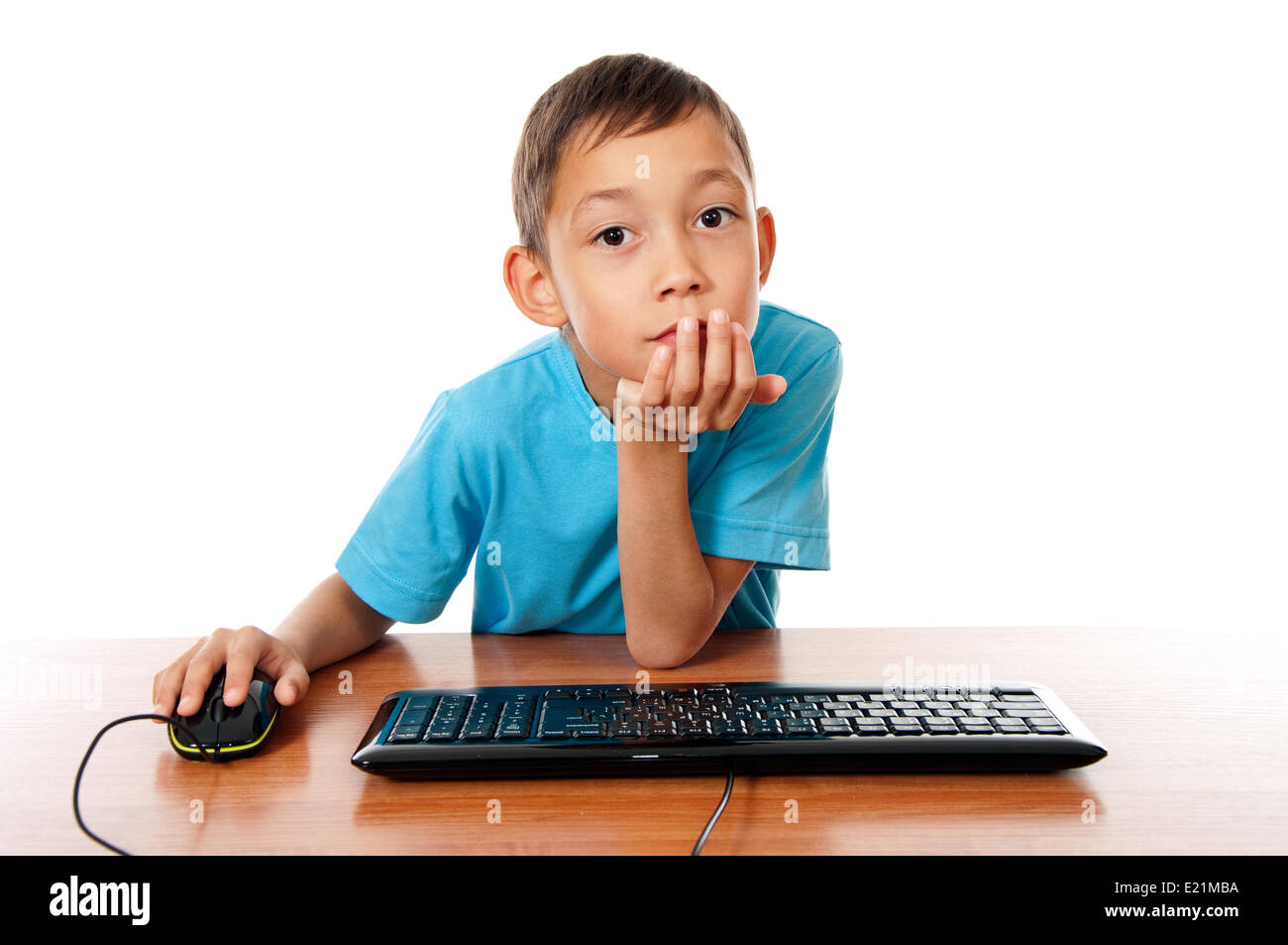 Child front desk isolated hi-res stock photography and images - Alamy