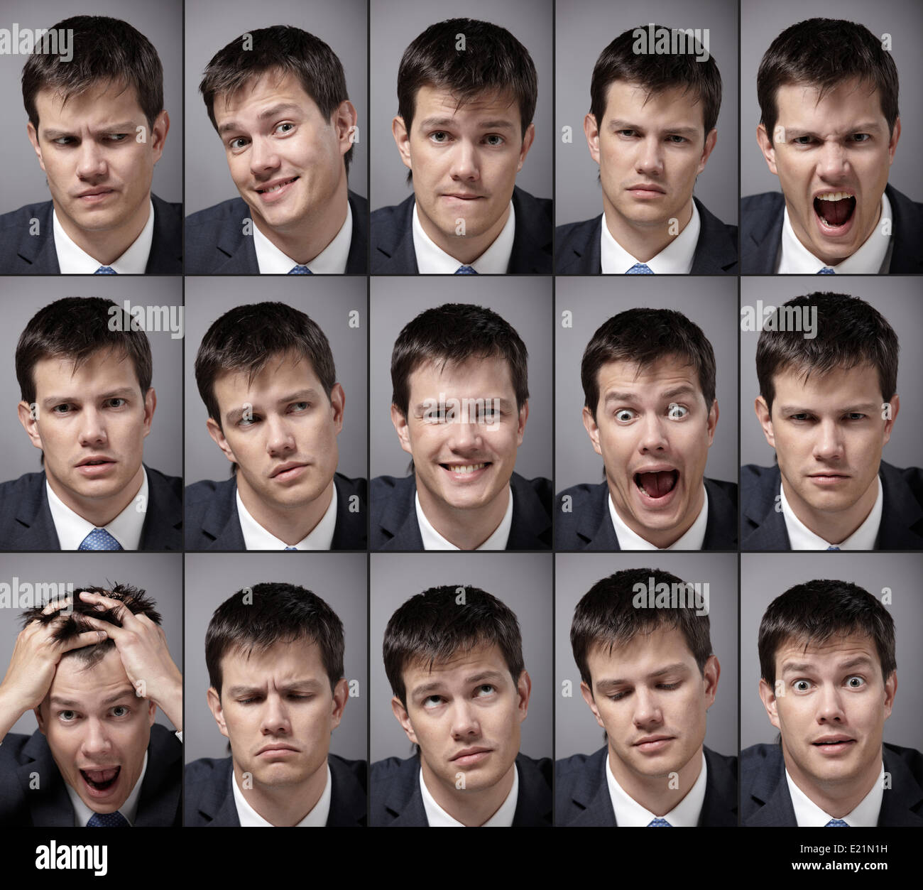 Image emotional man in a business suit Stock Photo - Alamy