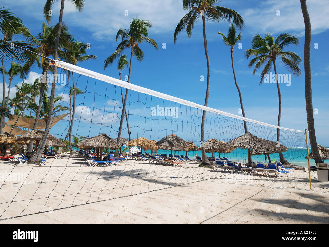 Beach Volleyball Net Stock Photo - Alamy