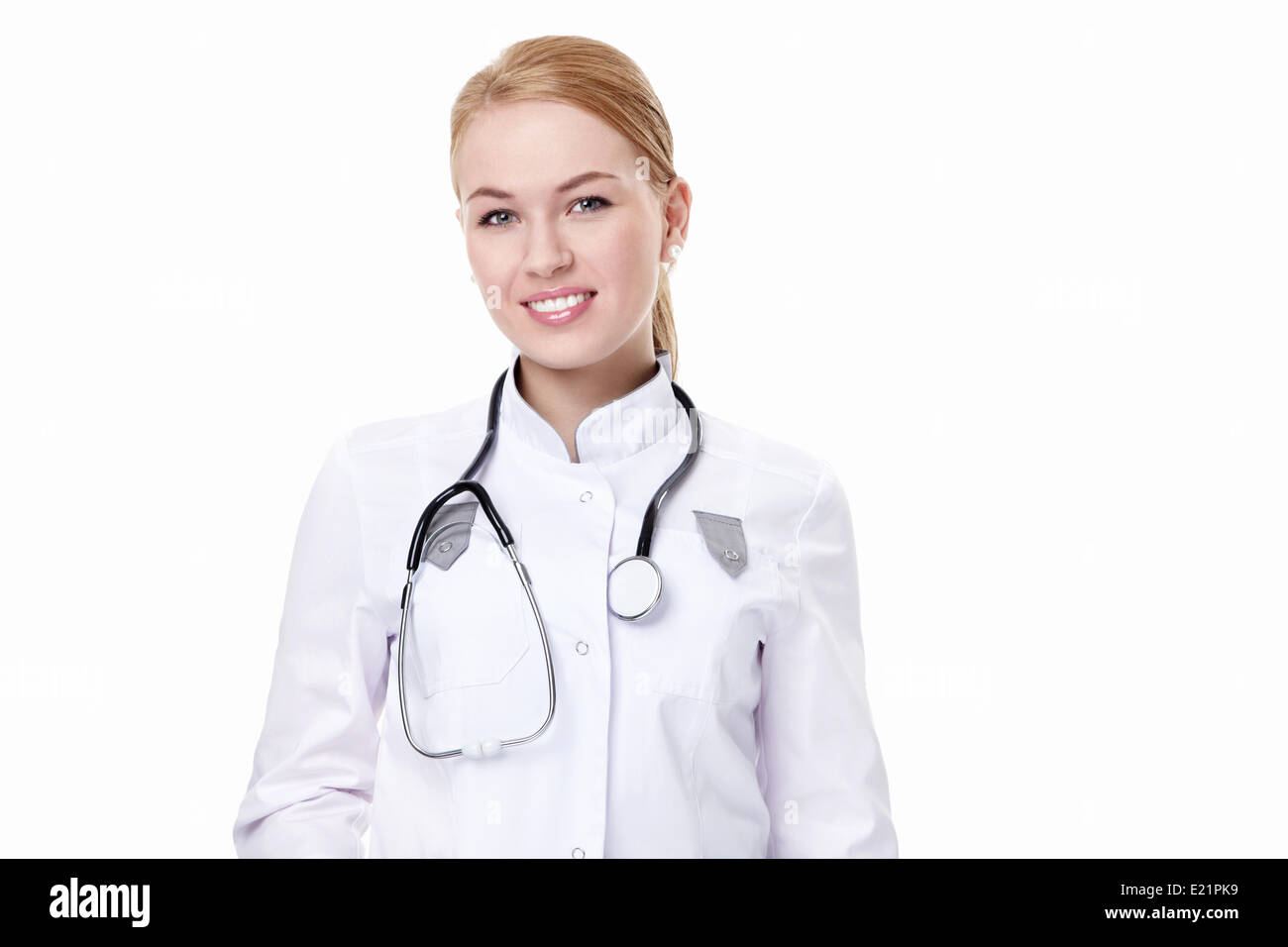 A doctor on a white background Stock Photo - Alamy