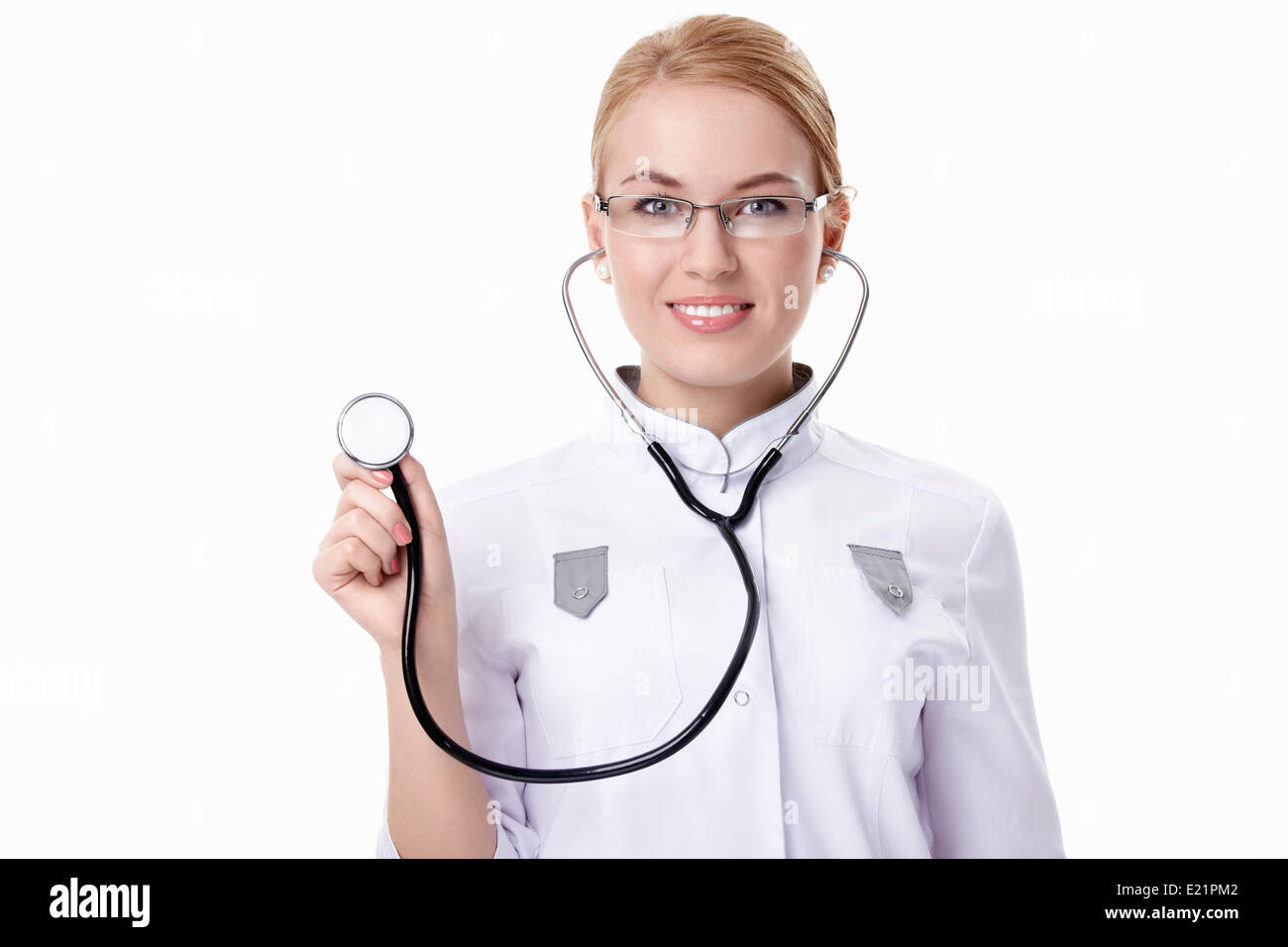 Doctor with stethoscope Stock Photo - Alamy