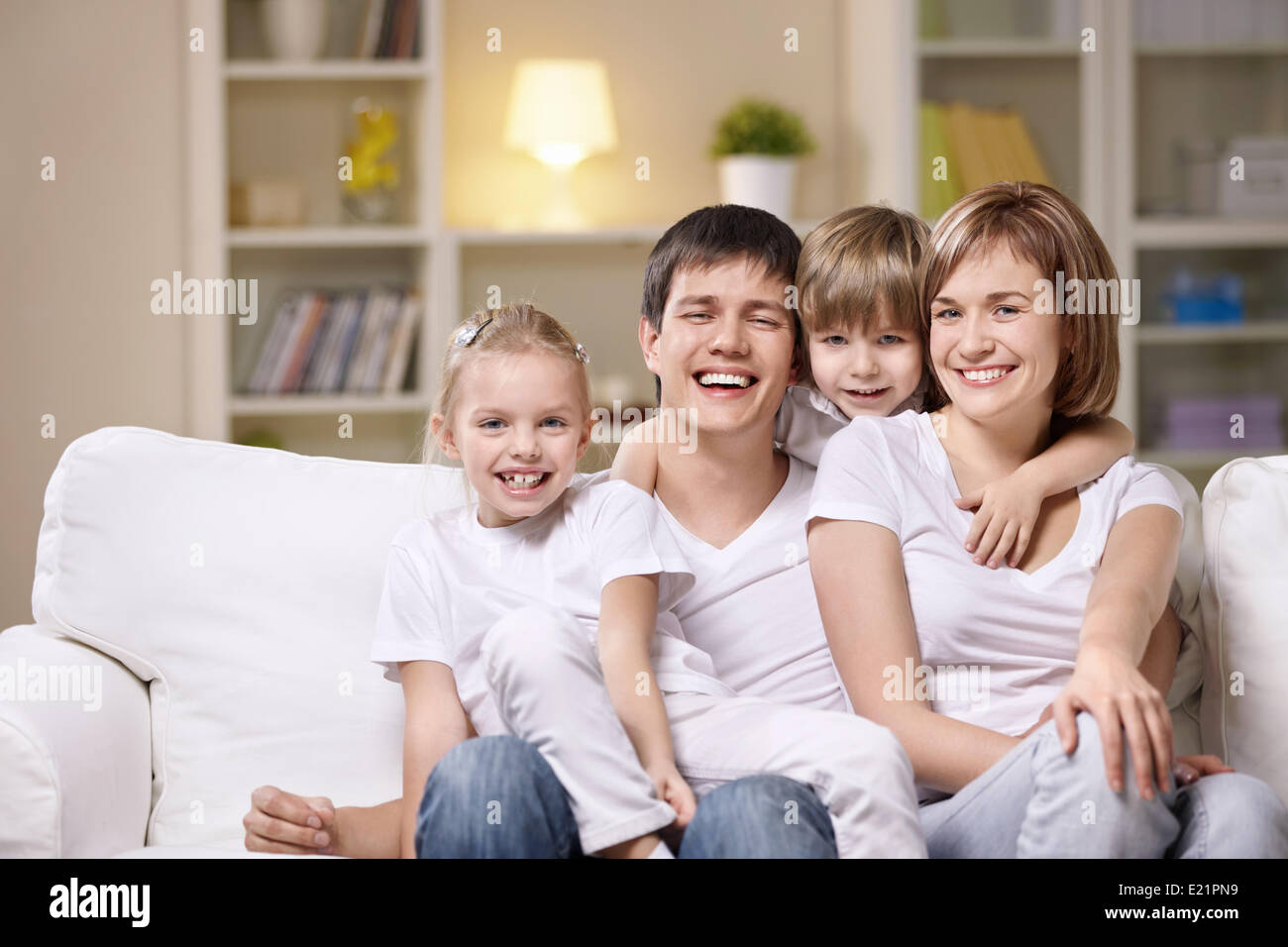 Family with children Stock Photo - Alamy