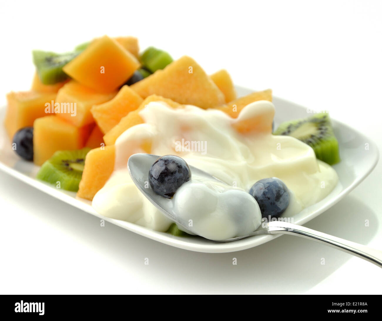 fruits with yogurt Stock Photo - Alamy