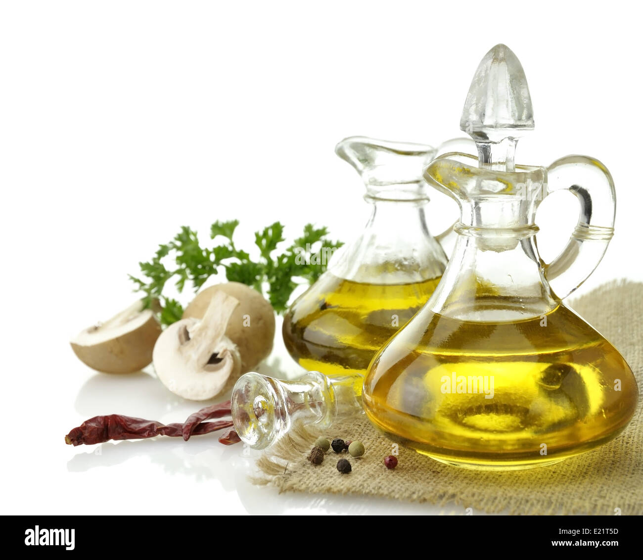 Olive Oil And Spices Stock Photo - Alamy