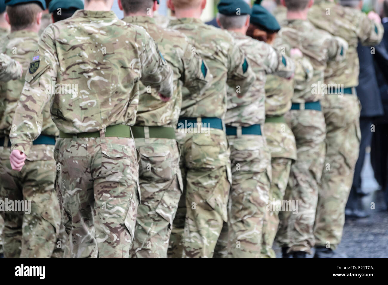 Soldiers from the Royal Irish Regiment on parade Stock Photo - Alamy