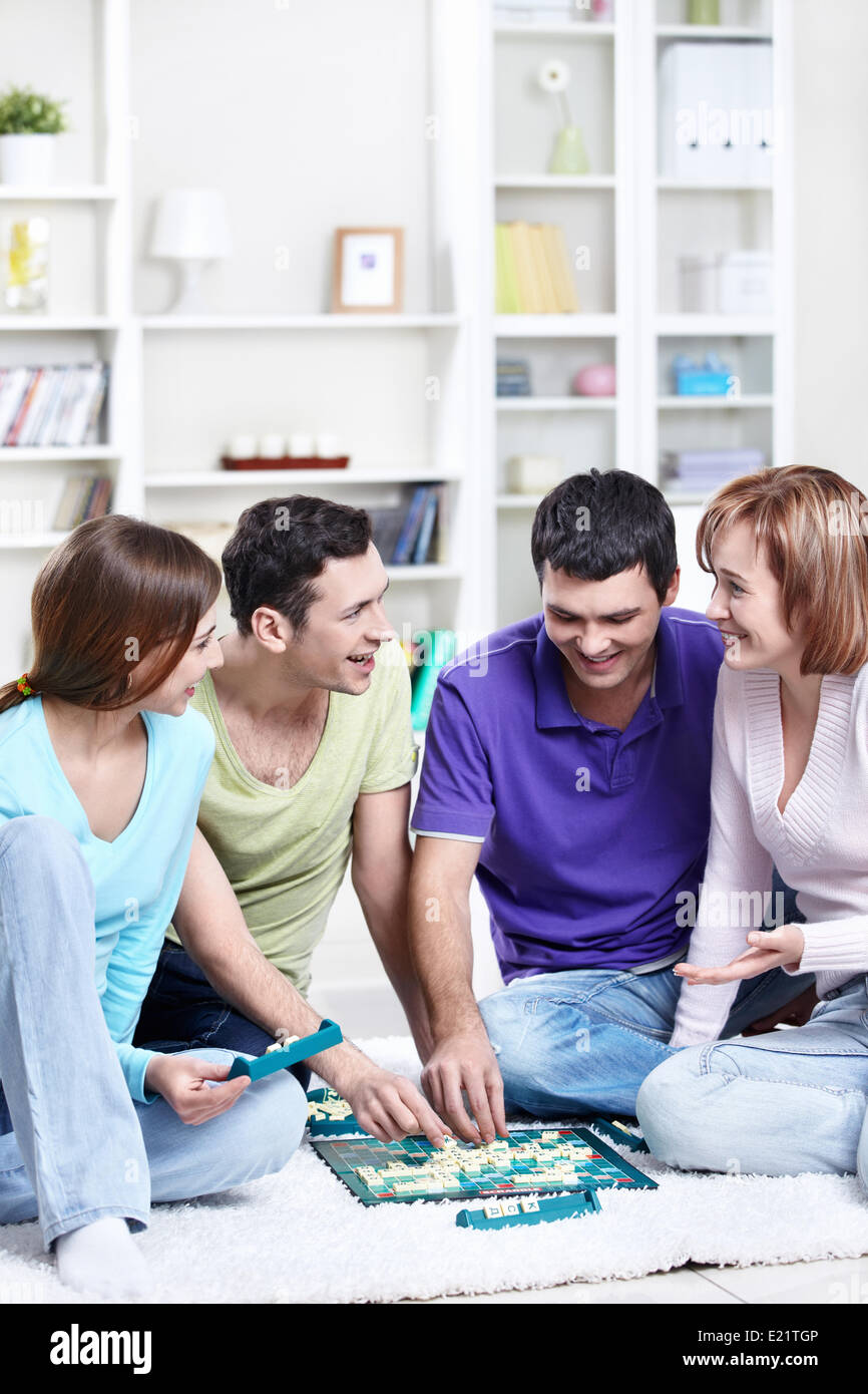 Young couple playing scrabble hi-res stock photography and images - Alamy
