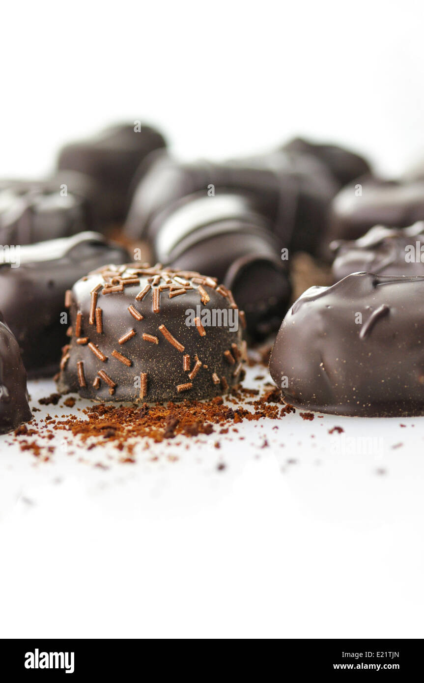Assorted chocolate candies Stock Photo - Alamy