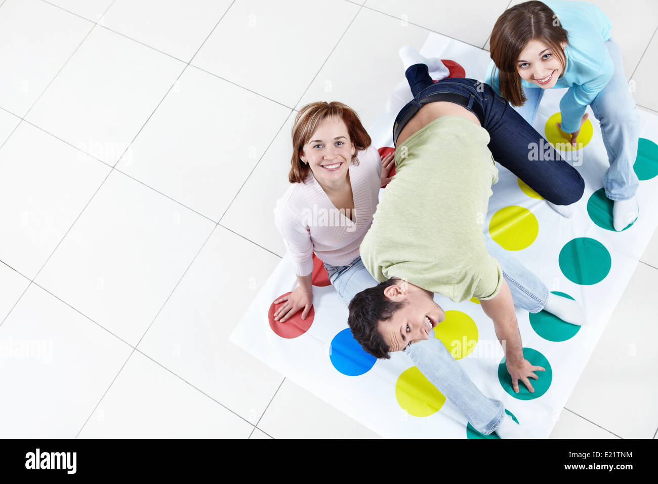 Couple playing twister hi-res stock photography and images - Alamy