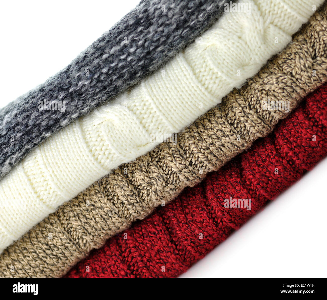 Stack of sweaters Stock Photo - Alamy