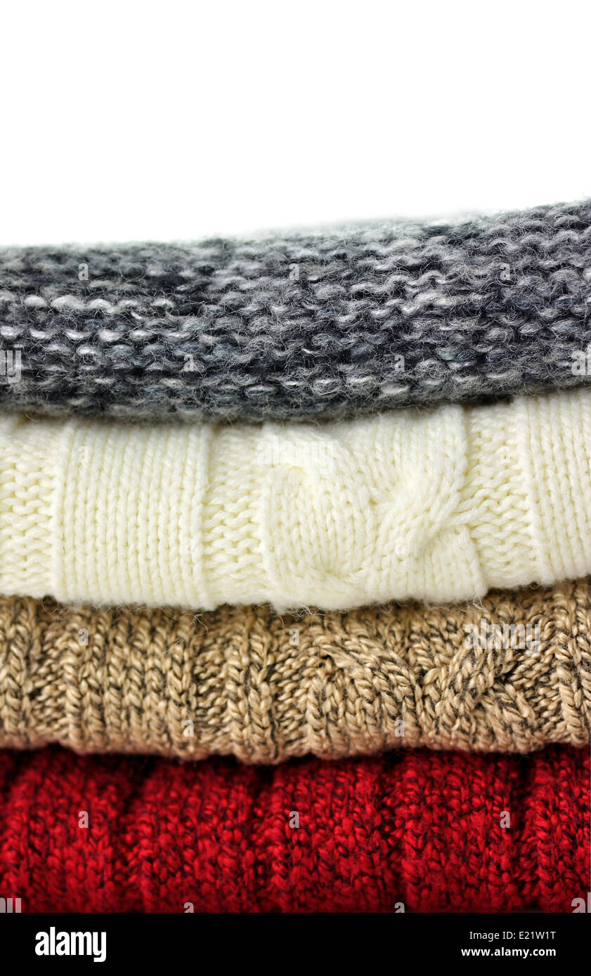 Stack of sweaters Stock Photo - Alamy