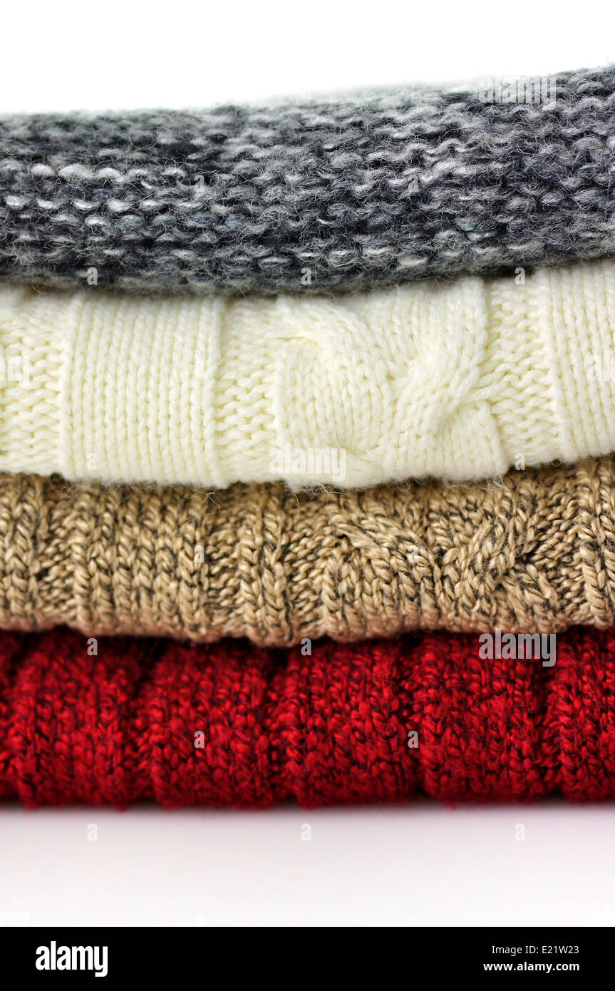 Stack of sweaters Stock Photo - Alamy
