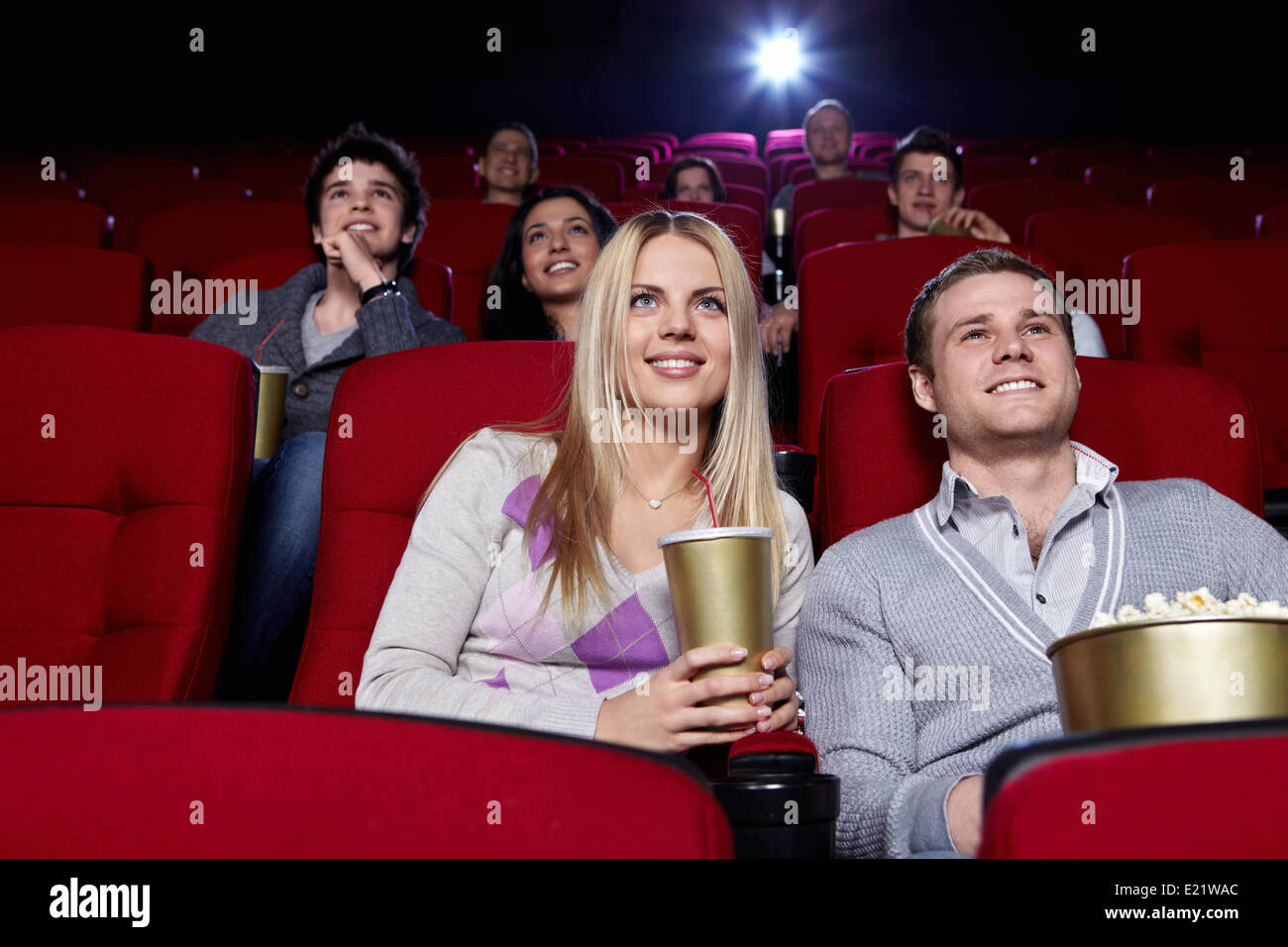 Crowd people audience sitting cinema movies hi-res stock photography ...