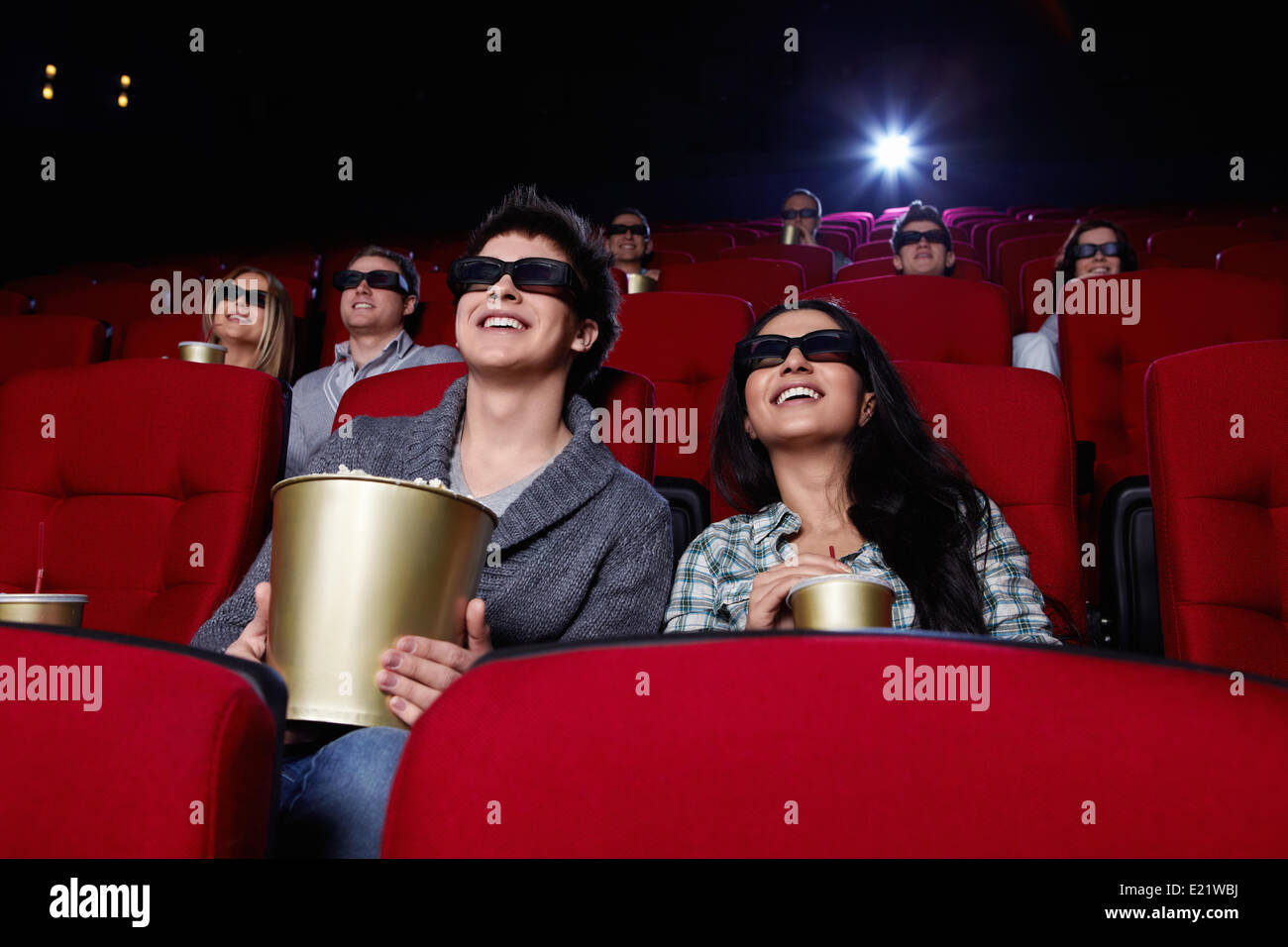 Crowd people audience sitting cinema movies hi-res stock photography ...