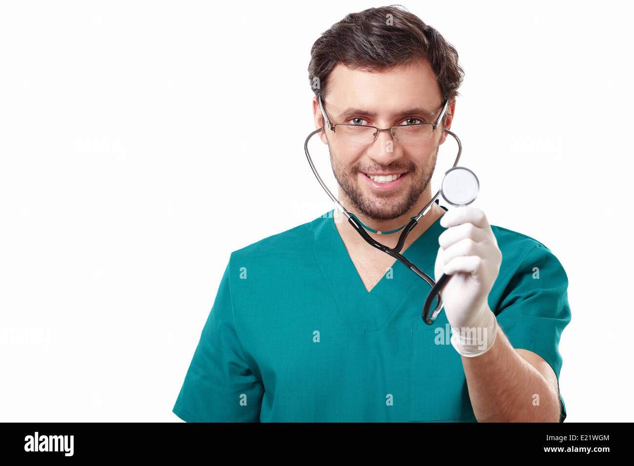 Doctor with stethoscope Stock Photo - Alamy