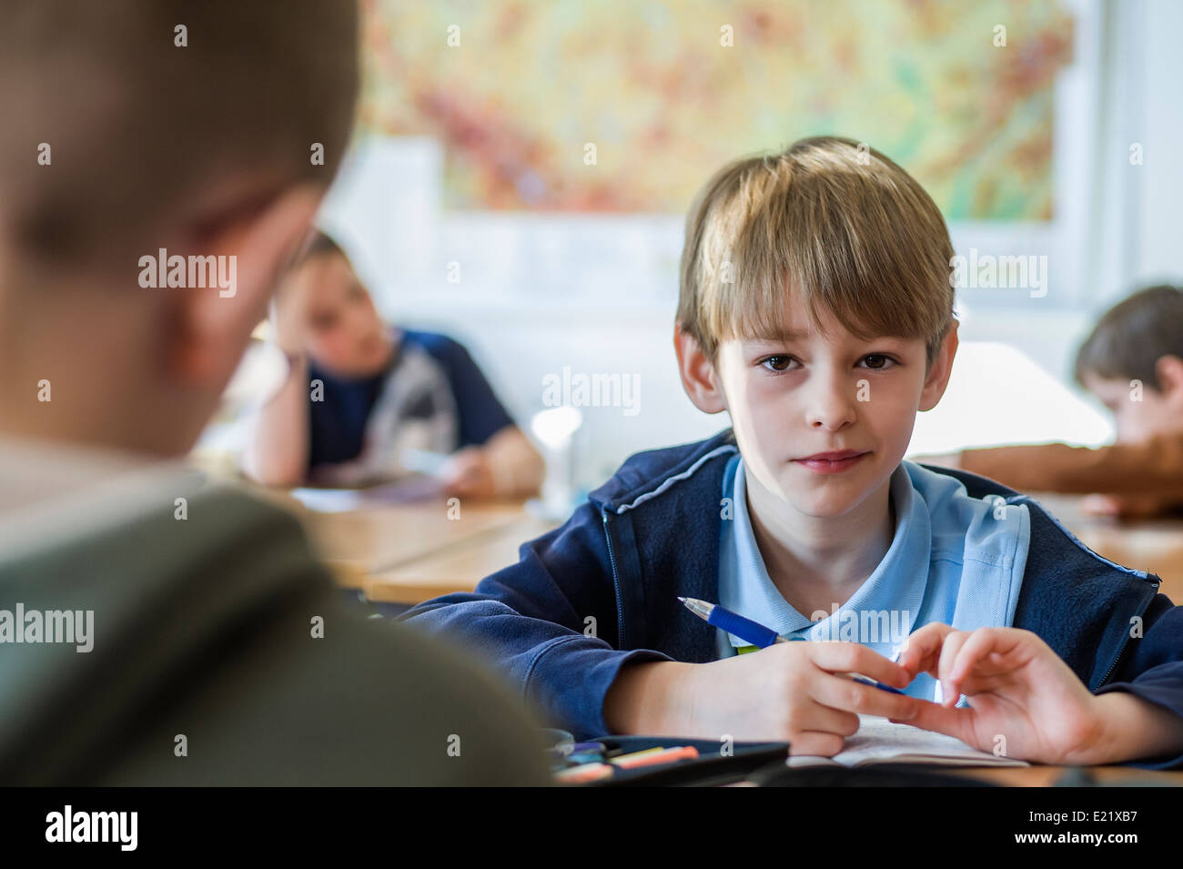 boy at school Stock Photo - Alamy