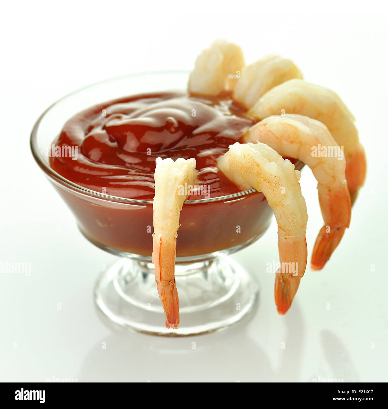 shrimps with cocktail sauce Stock Photo - Alamy