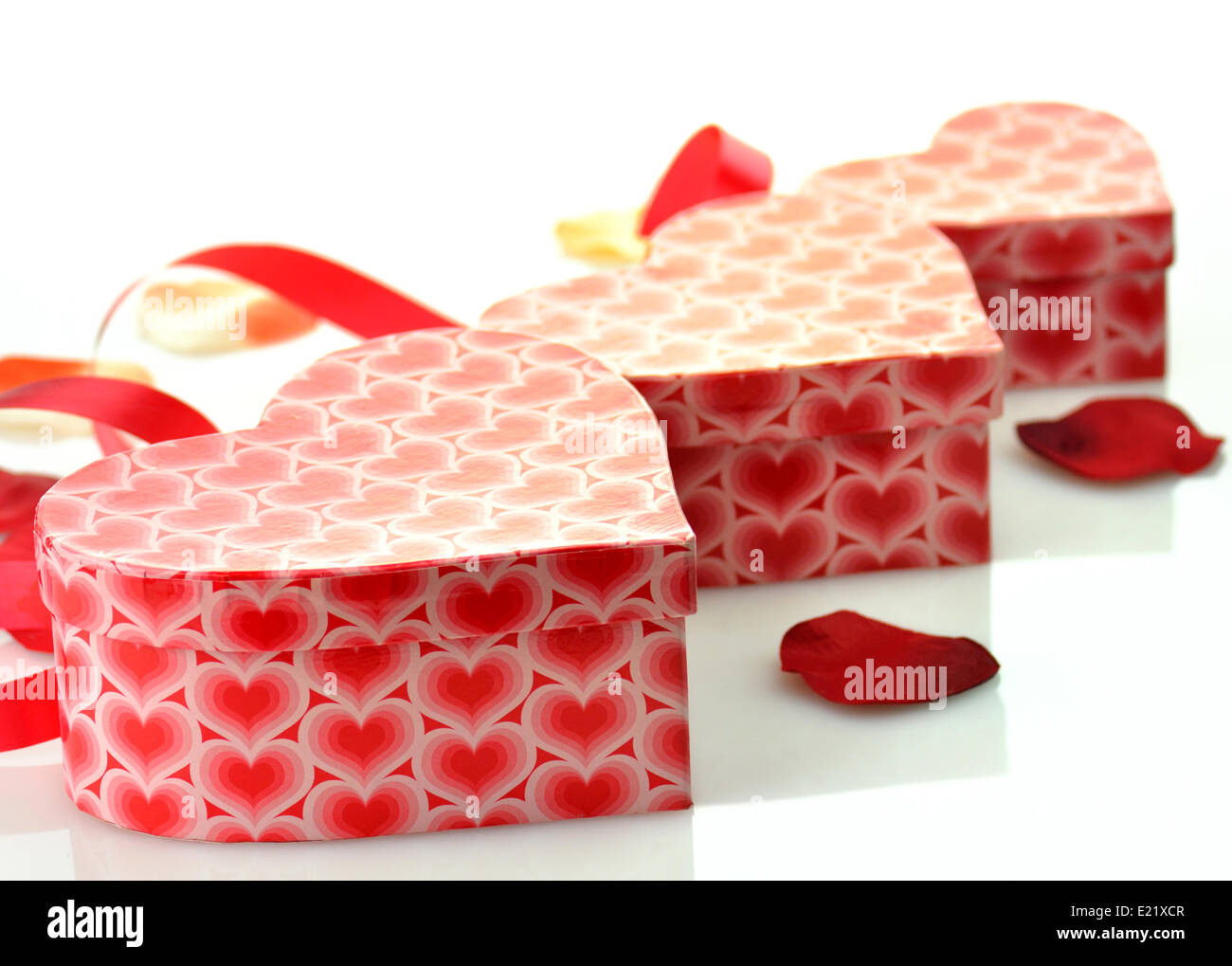 red gift boxes Stock Photo - Alamy