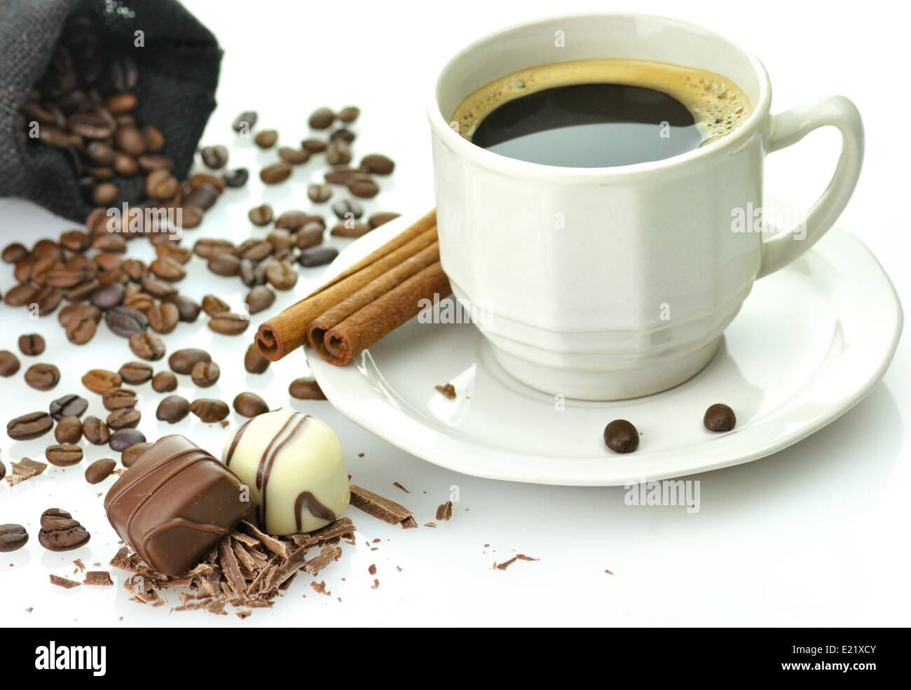 white cup of coffee Stock Photo - Alamy
