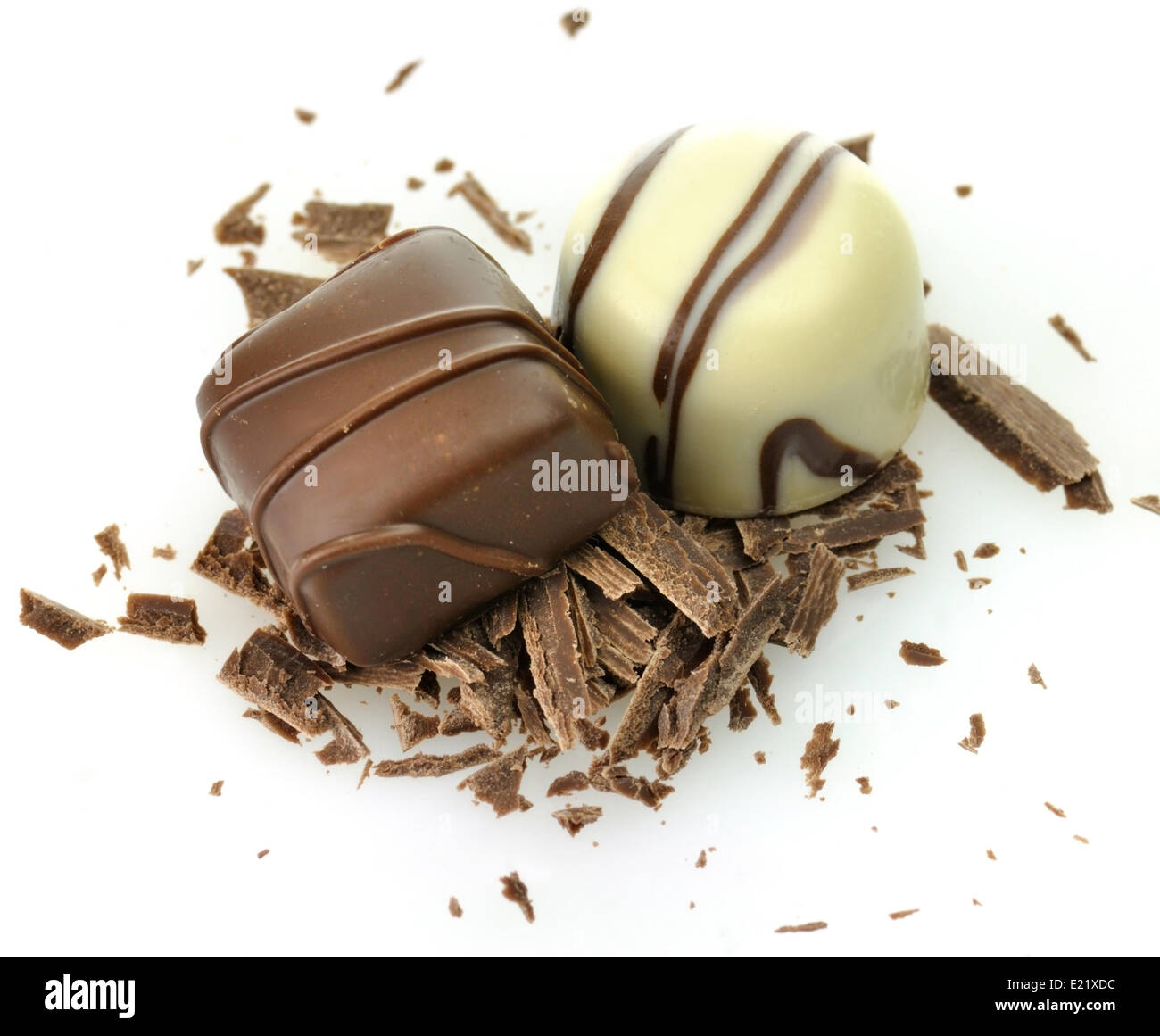 white and dark chocolate candies Stock Photo - Alamy