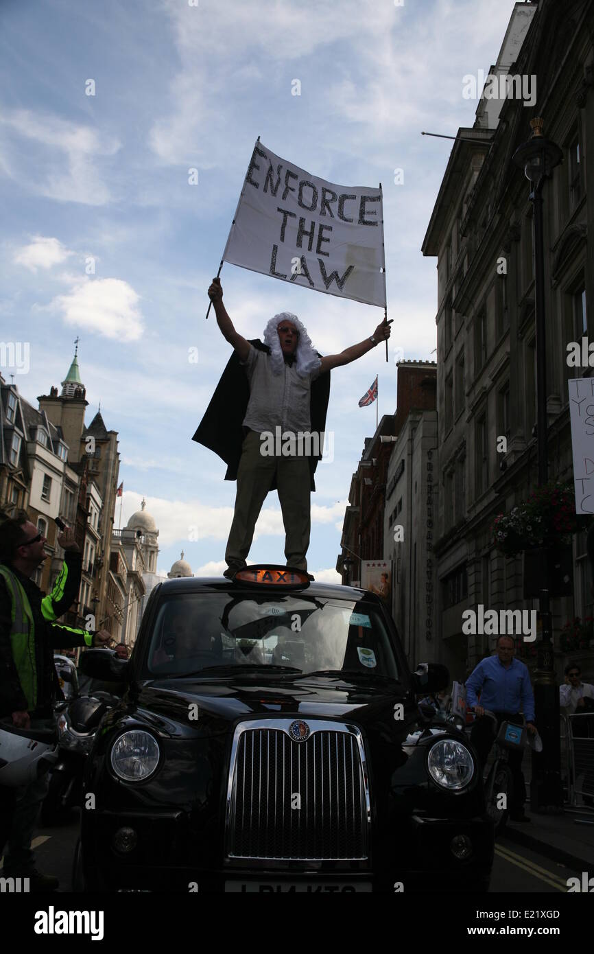 Uber london 2014 protest hi-res stock photography and images - Alamy