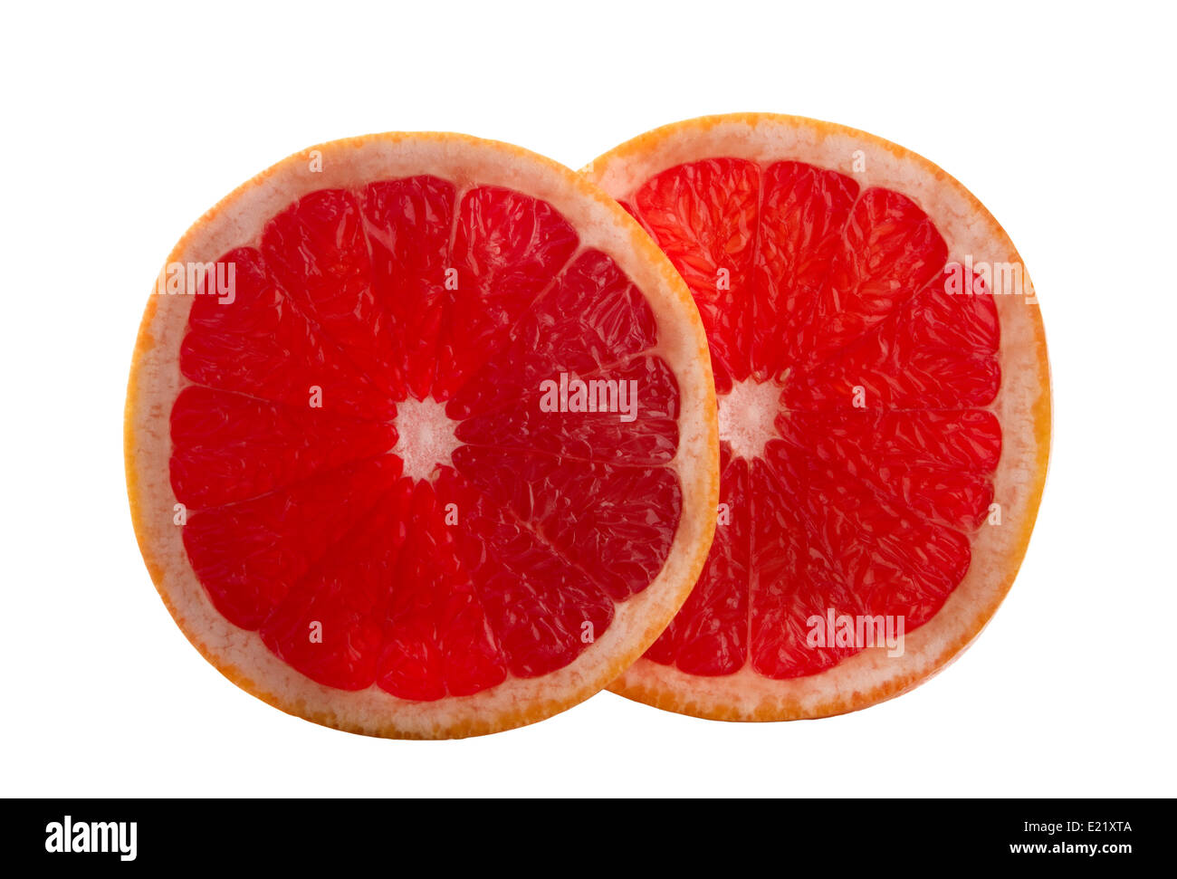 two slices of grapefruit Stock Photo - Alamy