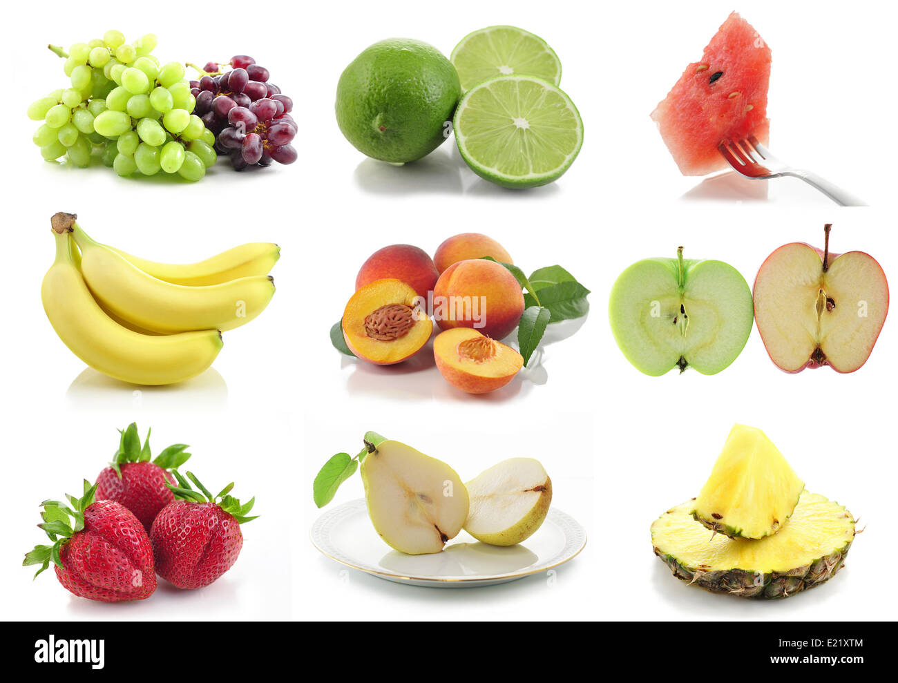 colorful assorted fruits collage Stock Photo - Alamy