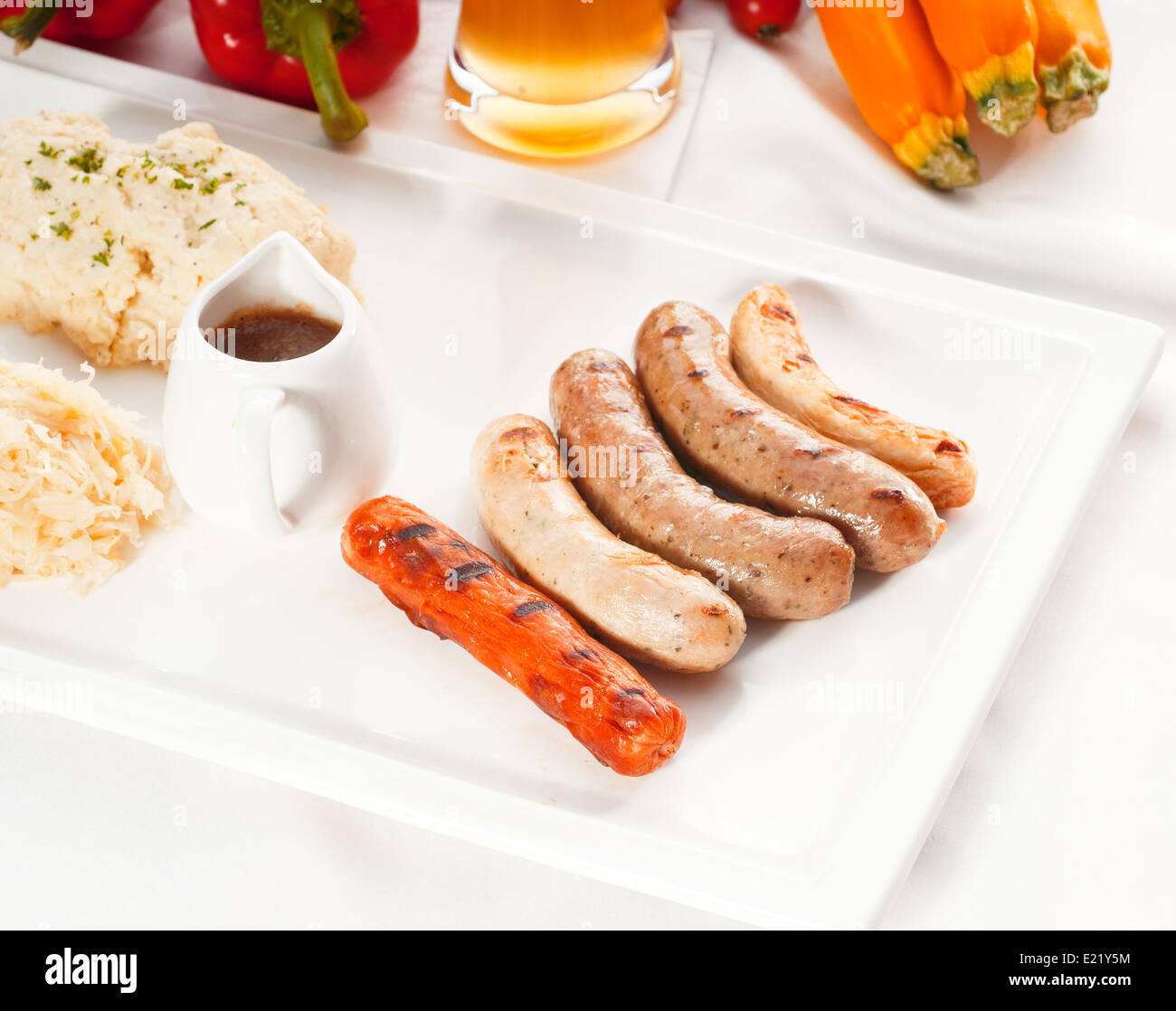 German wurstel sausage bratwurst hi-res stock photography and images ...