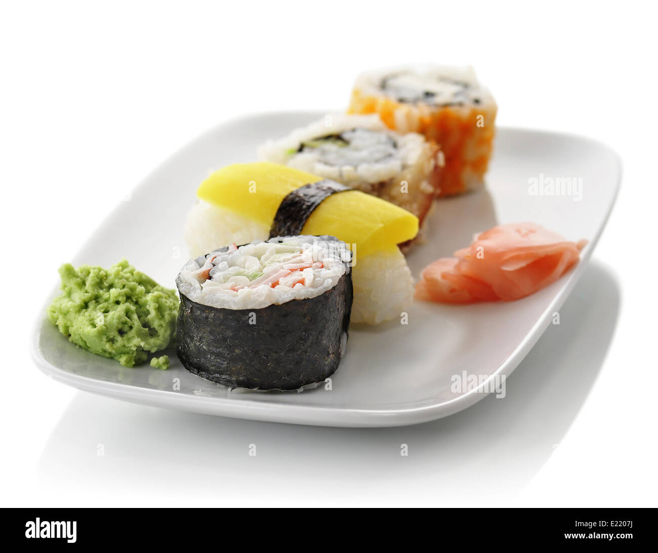 Appetizing sushi japanese dish Cut Out Stock Images & Pictures - Alamy