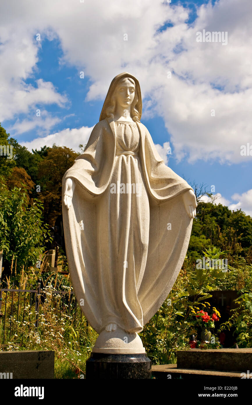 A statue of saint Mary Stock Photo - Alamy