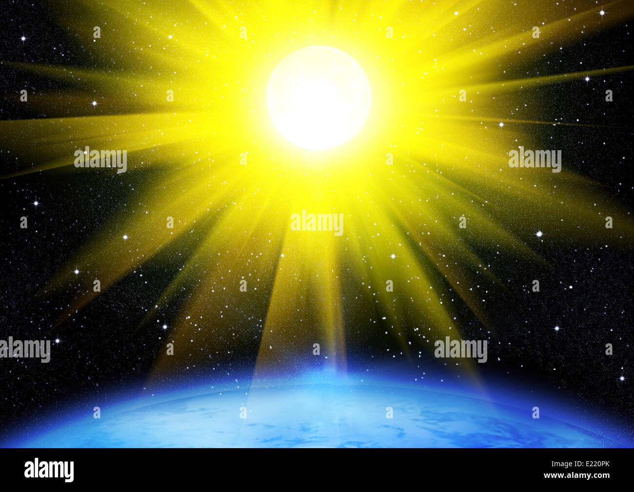 earth and sun Stock Photo - Alamy