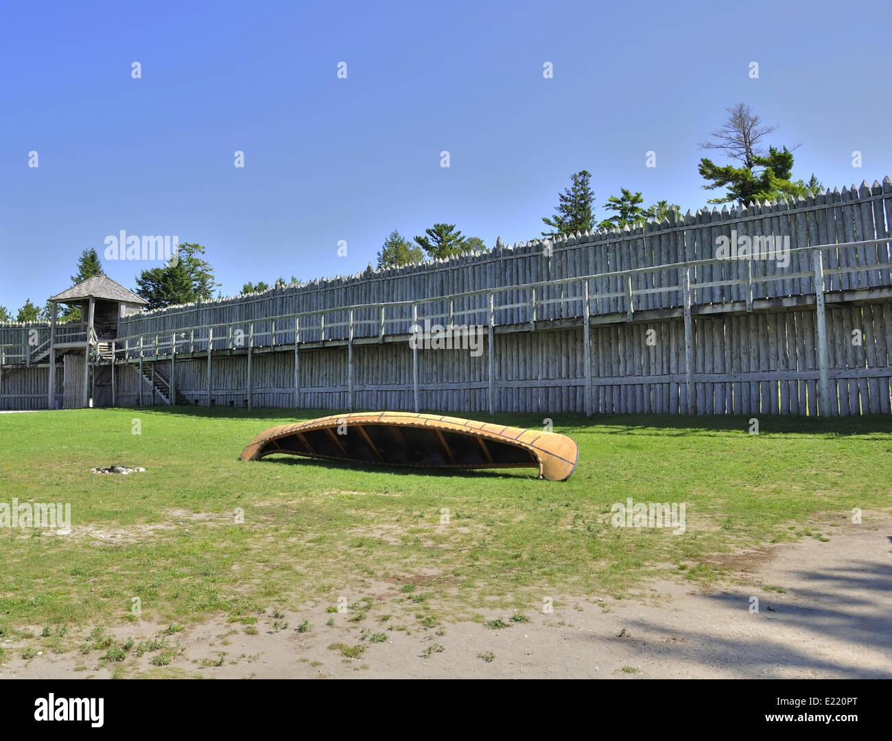 Colonial Fort Michilimackinac Stock Photo - Alamy