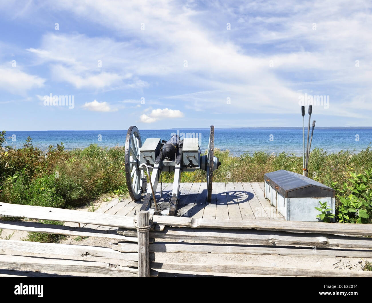 Colonial Fort Michilimackinac Stock Photo - Alamy